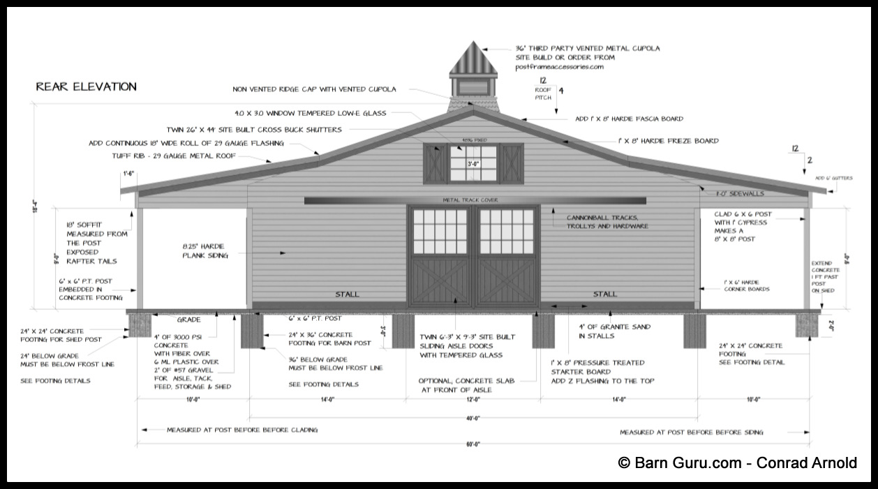 3 Stall Horse Barn Plans