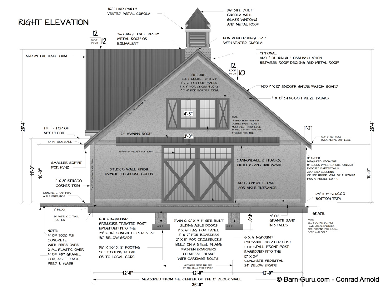 Concrete Block Horse Barn Plans