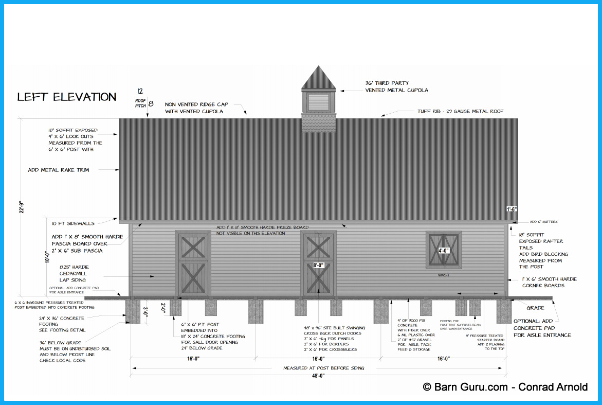 4 Stall Horse Barn Plans