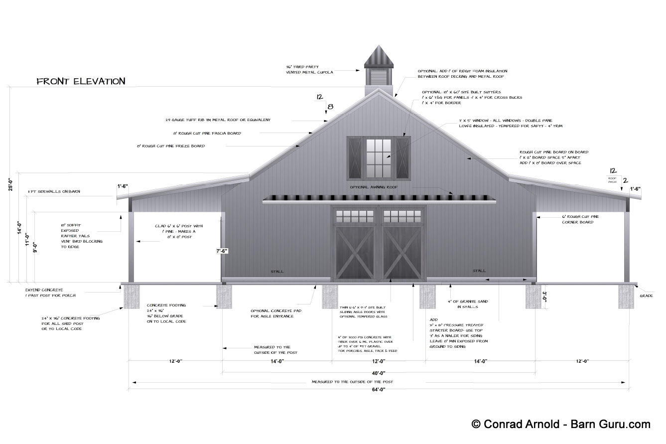 4 Stall Horse Barn Plans