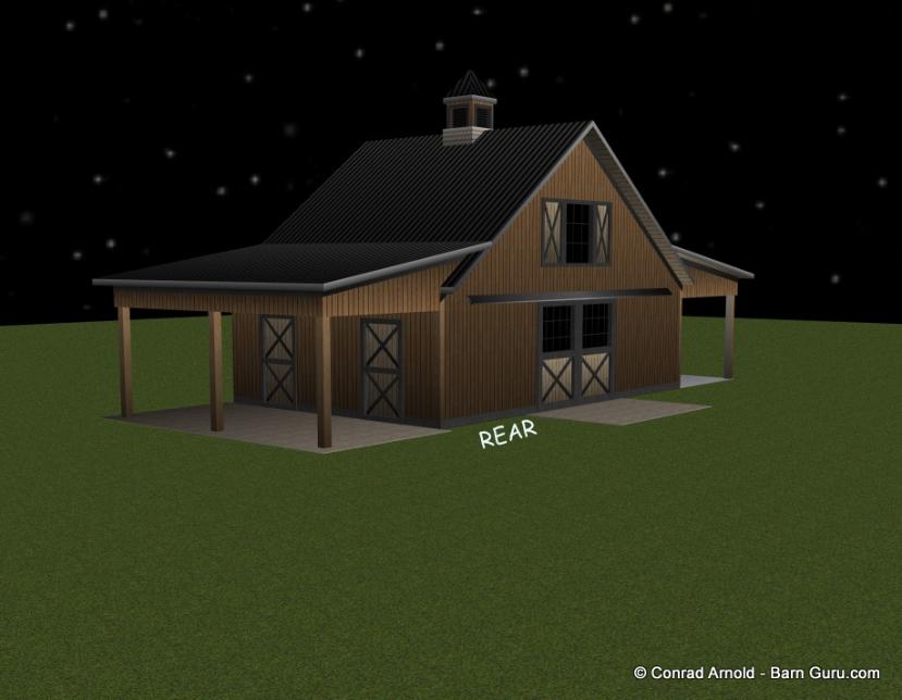 3 Stall Horse Barns Runs
