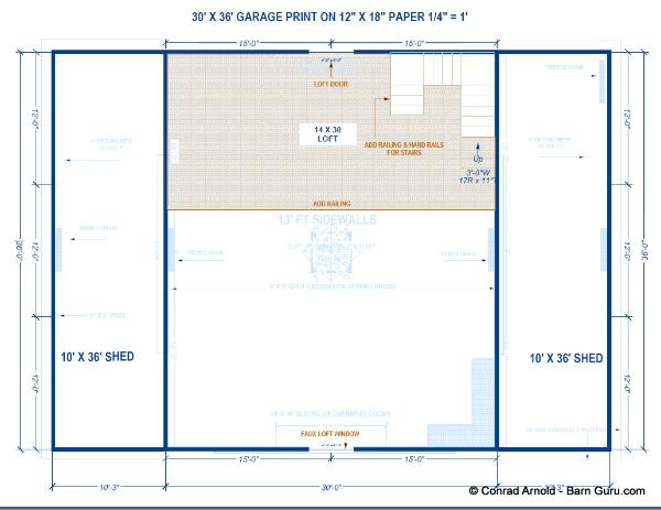 30 X 36 Storage Barn Plans