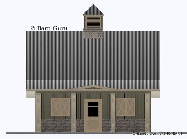2 Stall Horse Barn Plan with loft - Barn Builder in North Ga